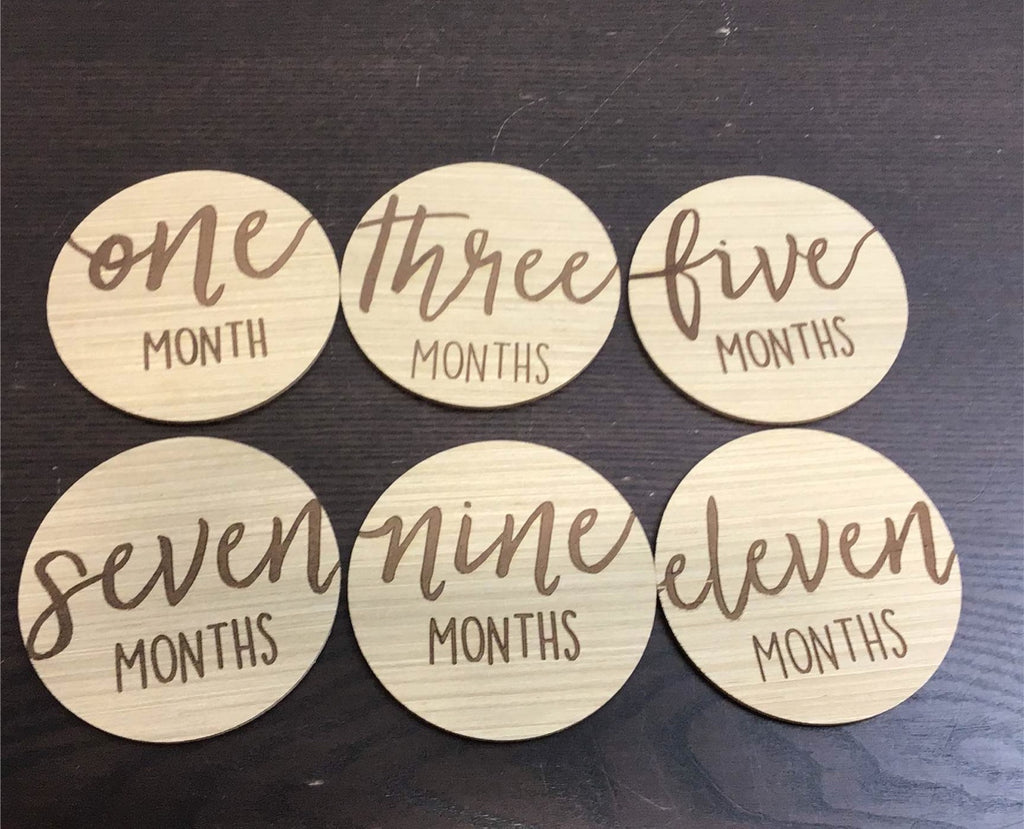 Pearhead Wooden Monthly Milestone Discs