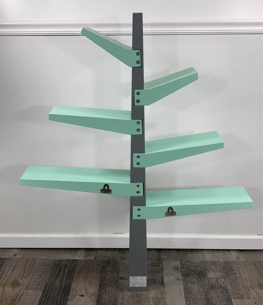 Babyletto Spruce Tree Bookcase, Grey/Cool Mint