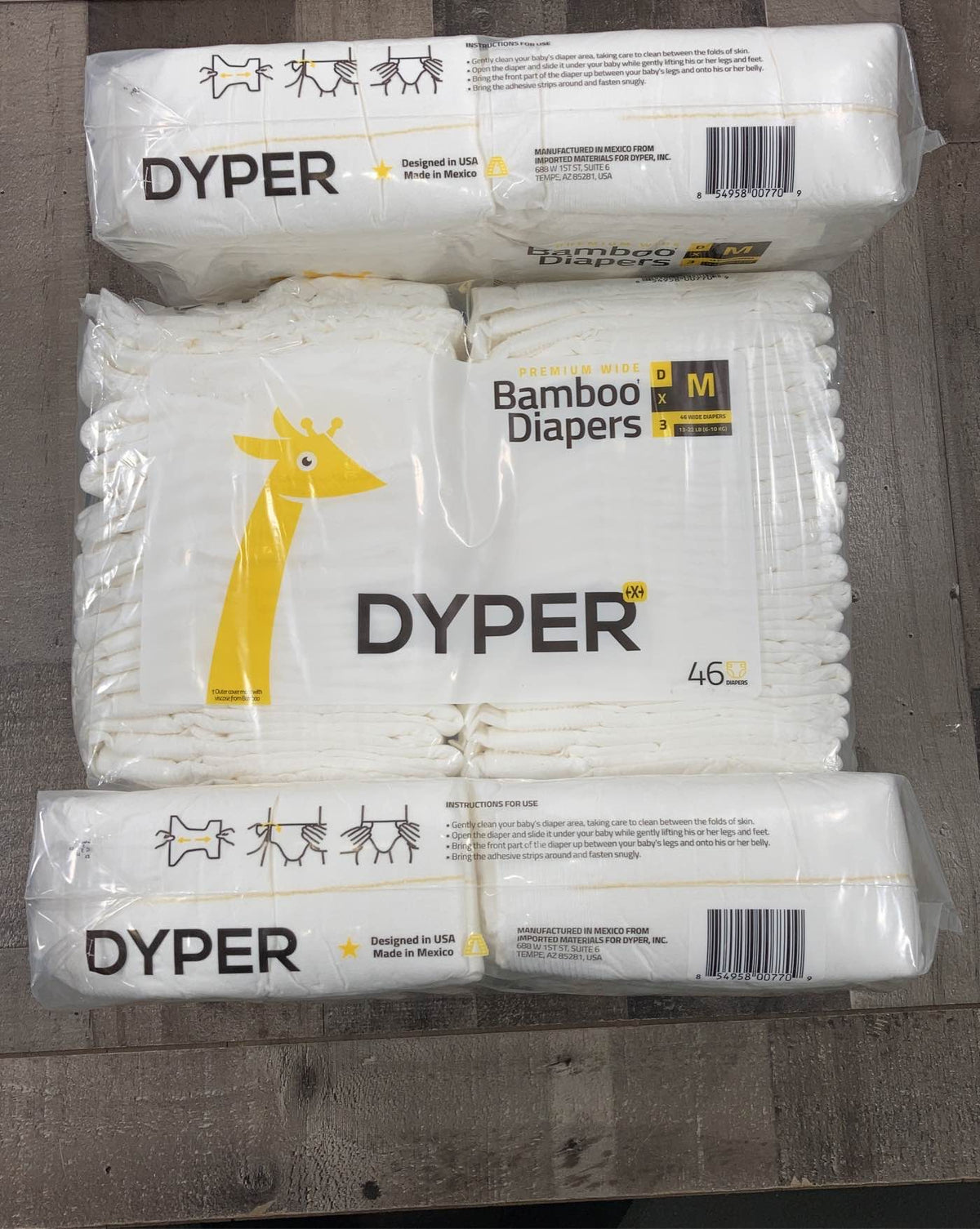 DYPER Bamboo Diapers, Medium 138 Count — GoodBuy Gear