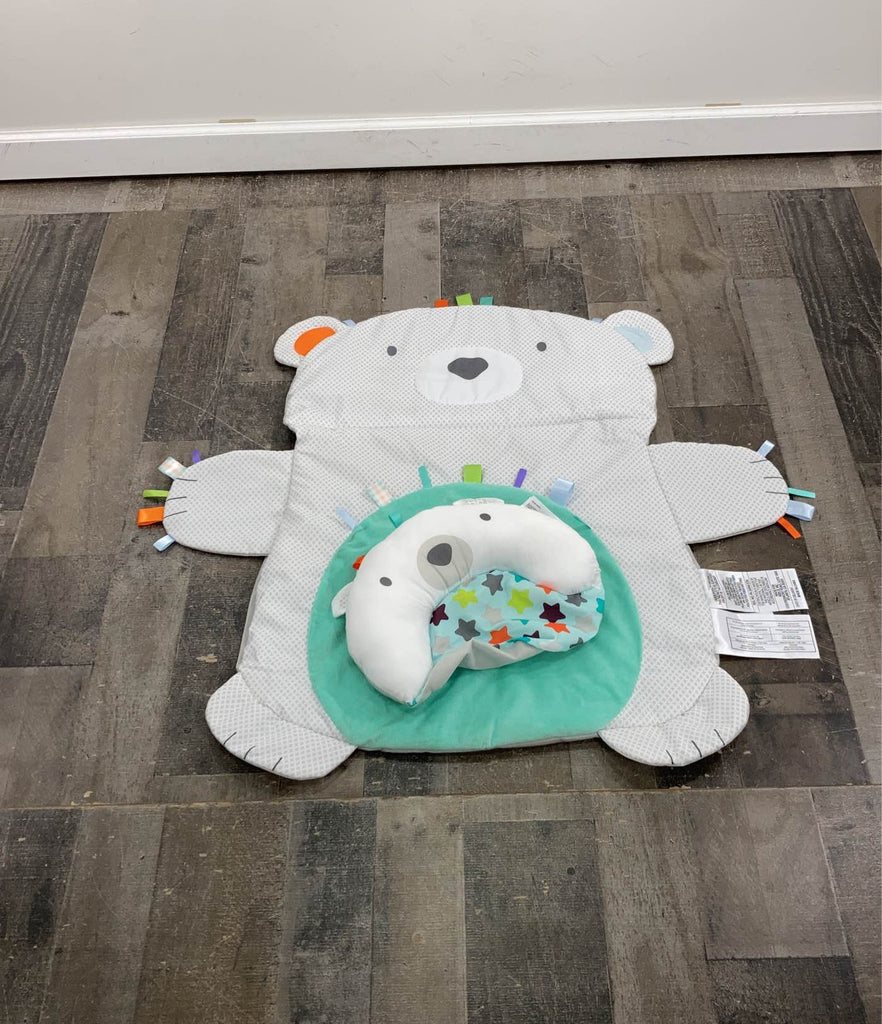 Bright Starts Tummy Time Prop & Play Mat, Polar Bear