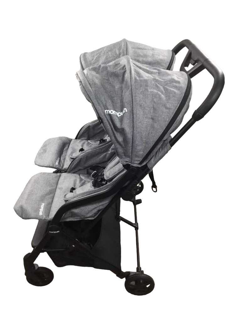 Mompush Lithe Double Stroller, Grey, 2021