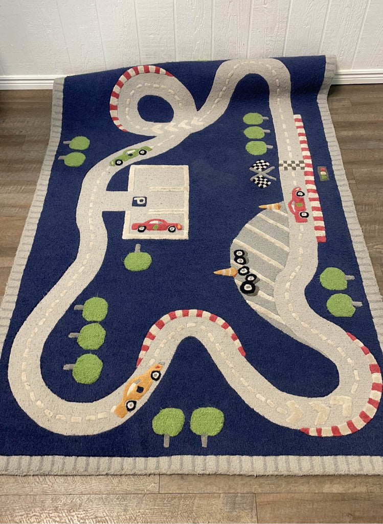 Pottery Barn Kids Race Car Rug