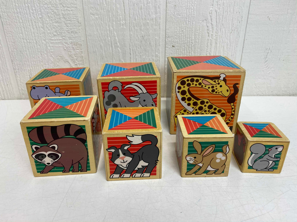 Melissa & Doug Wooden Nesting Blocks, Animals