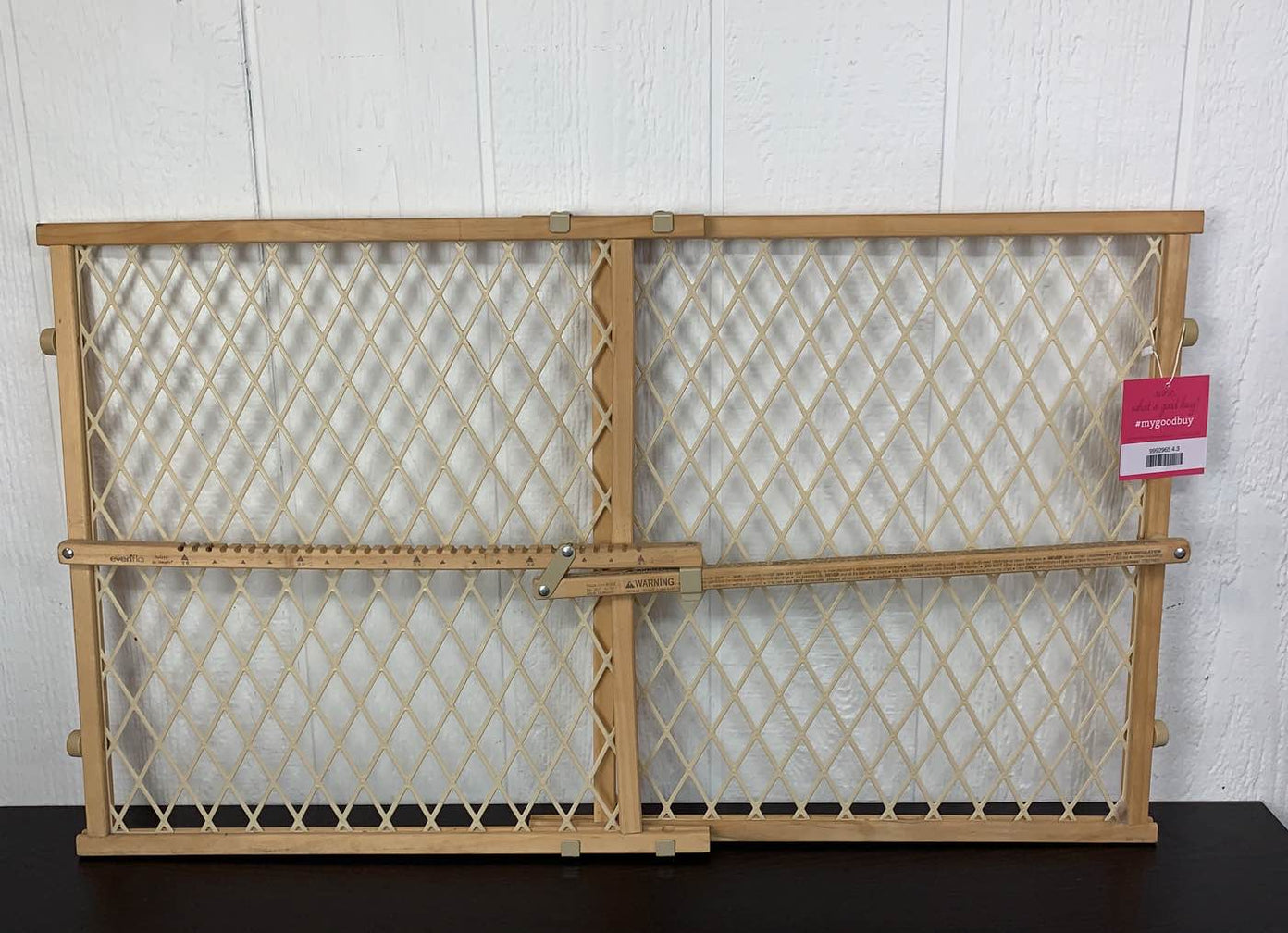 Evenflo Position & Lock Adjustable Wood Baby Gate, Natural Wood ...