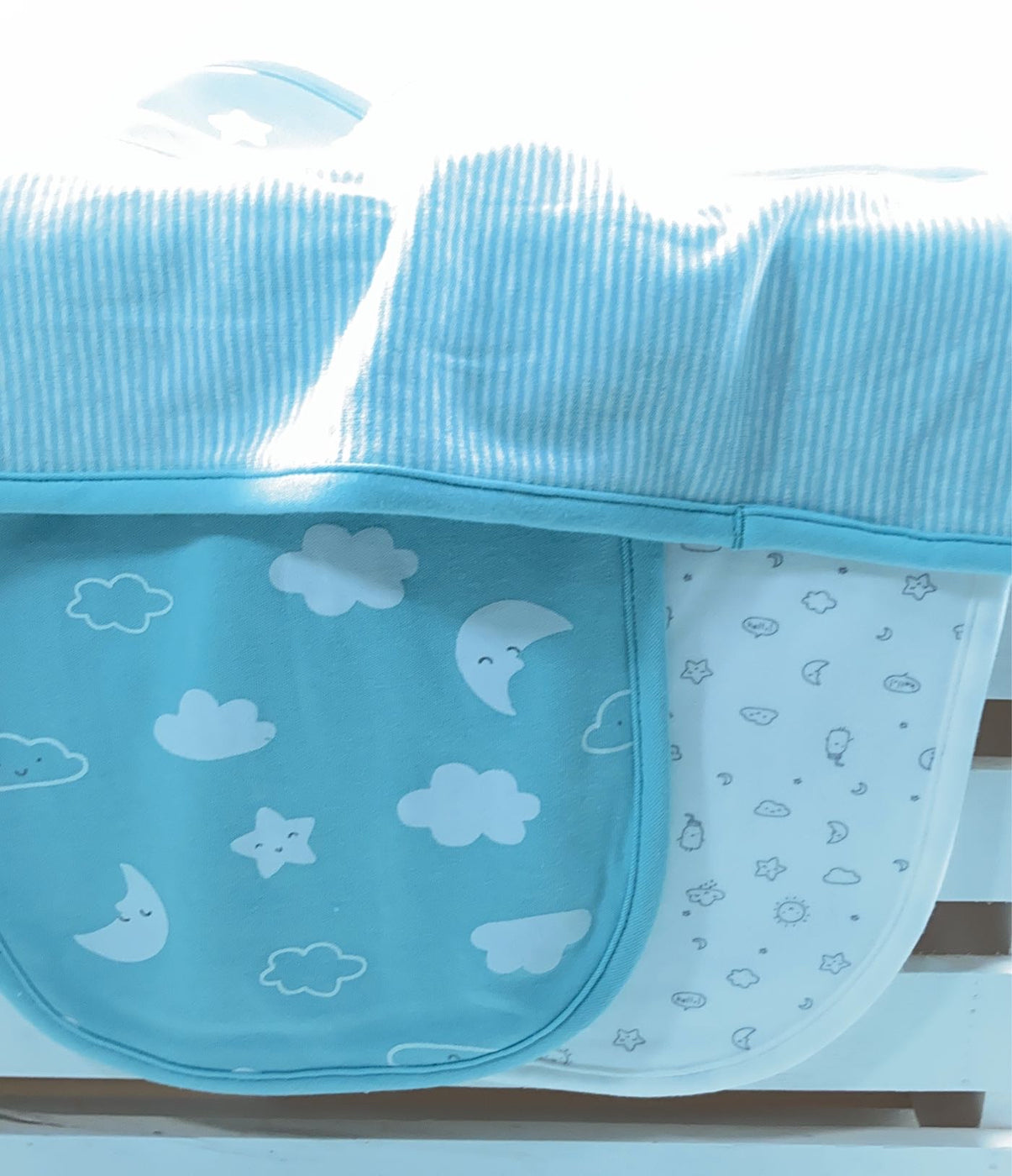 Carter's Burp Burp Cloth Set 4pk, White/Blue — GoodBuy Gear
