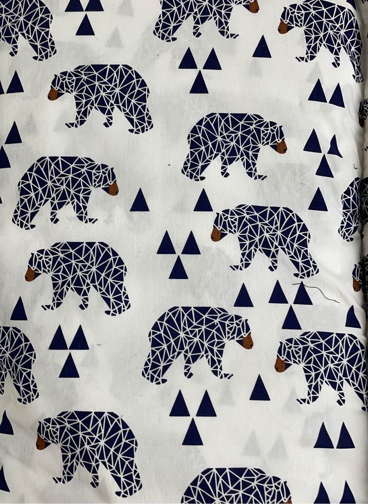 Newborn Lounger, Bear & Triangle Pattern