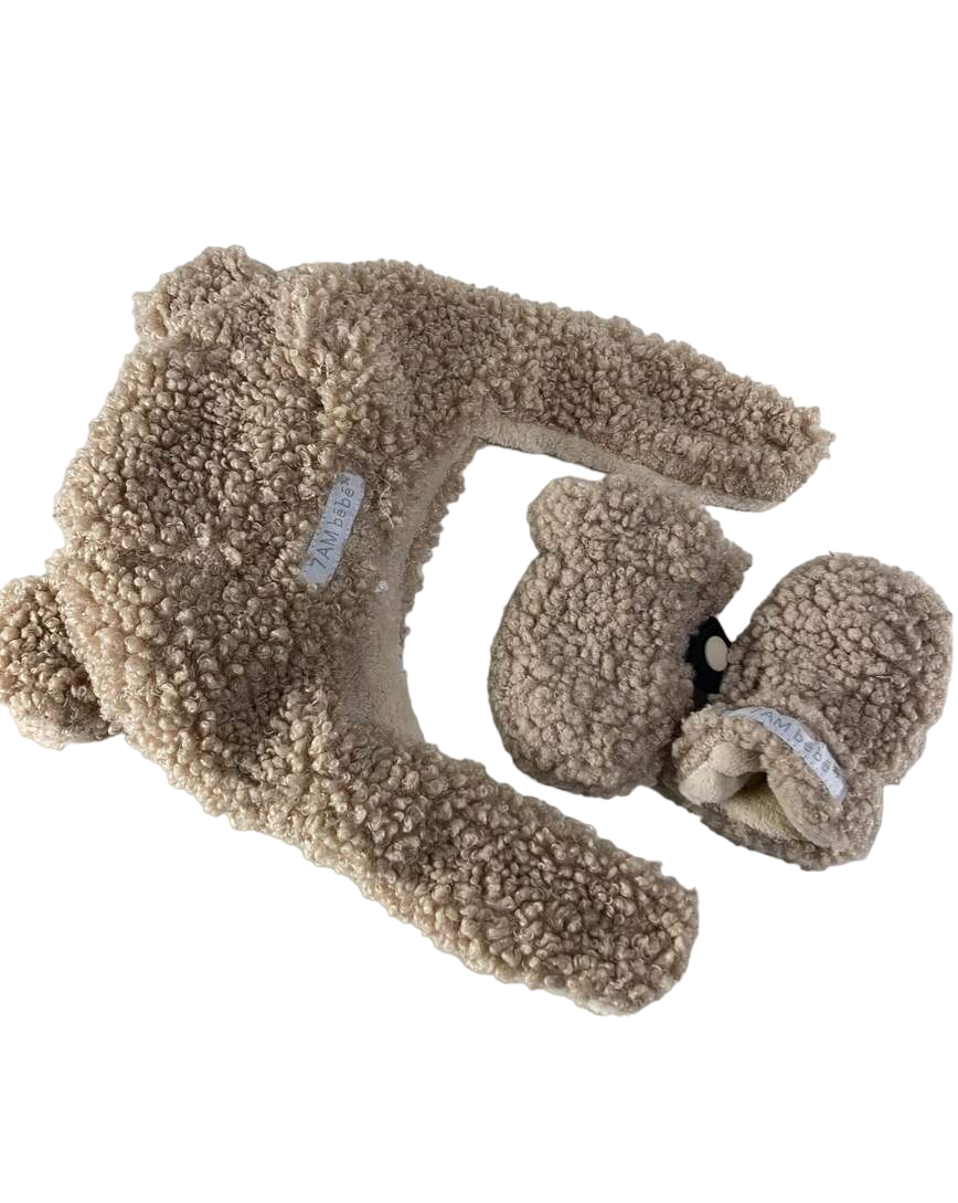 7 A.M. Enfant Cub Set, Teddy, Oatmeal, 0-6 months — GoodBuy Gear