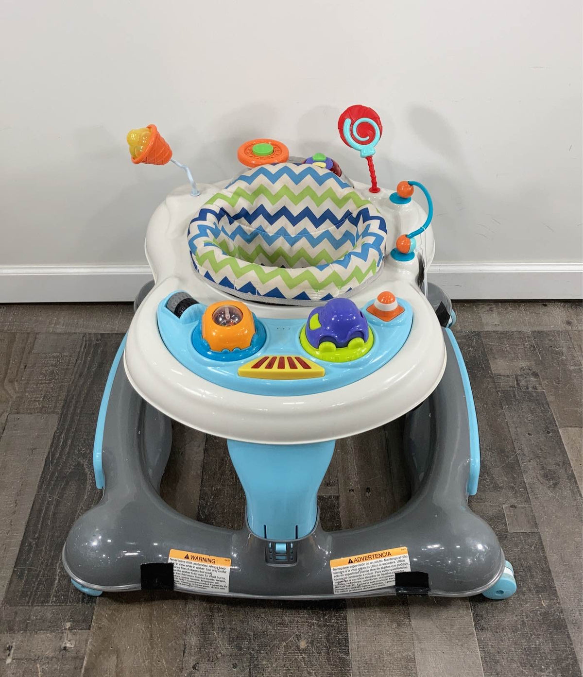 Stork Craft 3-in-1 Activity Walker, Blue/Gray — GoodBuy Gear