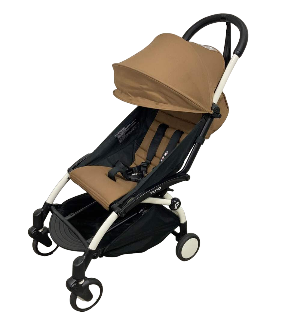 Babyzen YOYO2 Complete Stroller, 2021, White with Toffee — GoodBuy Gear