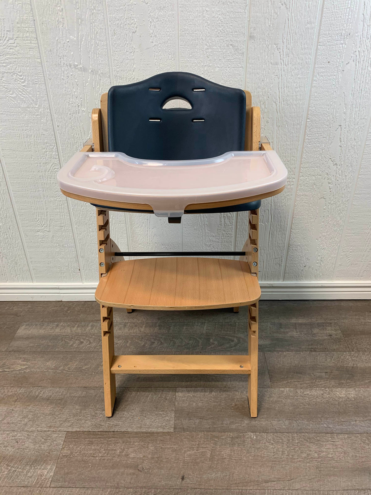 Abiie Beyond Junior Y Wooden High Chair, Natural/Black Pearl — GoodBuy Gear