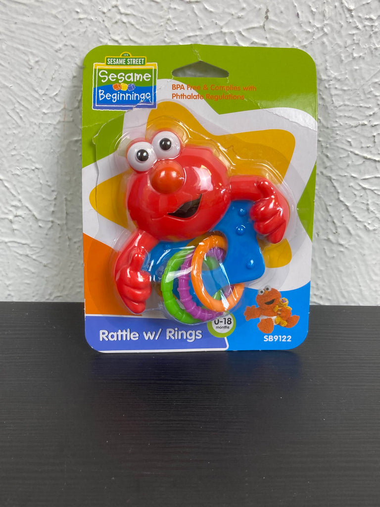 Sesame Street Elmo Rattle With Rings