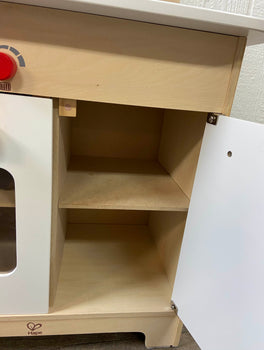 Hape Wooden Play Gourmet Kitchen w/ Oven, Stovetop, Sink + Cabinet Sty ...
