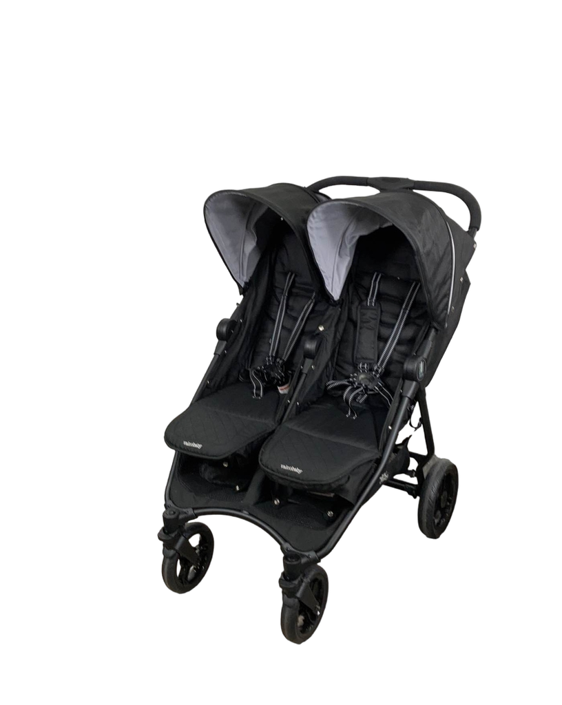 Valco Baby Slim Twin Stroller, Licorice Black, 2022