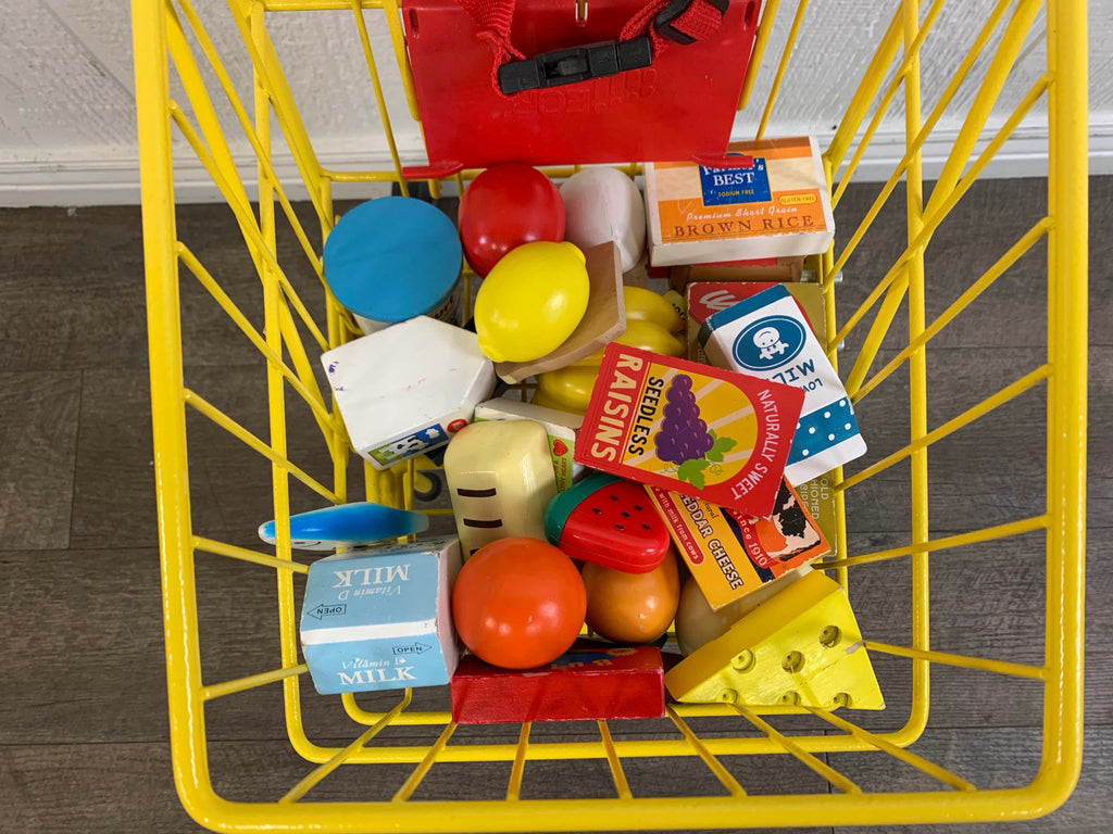 Toy Shopping Cart, With Play Food