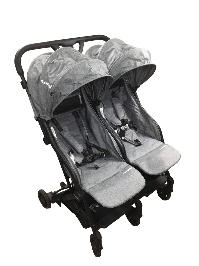 Mompush Lithe Double Stroller, 2021, Grey — GoodBuy Gear