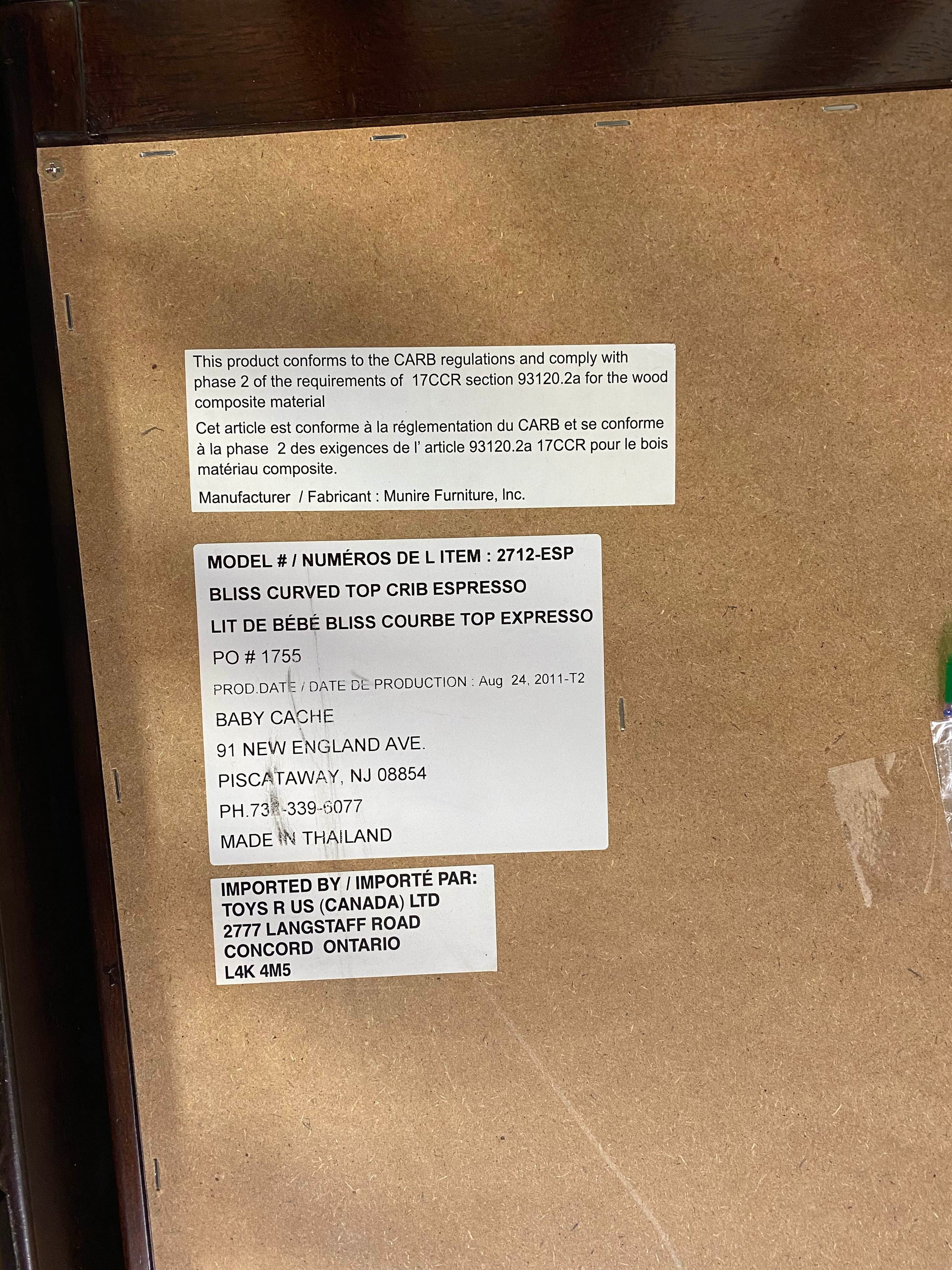 Baby Cache Bliss Essentials Curved Top Crib With Mattress — GoodBuy Gear