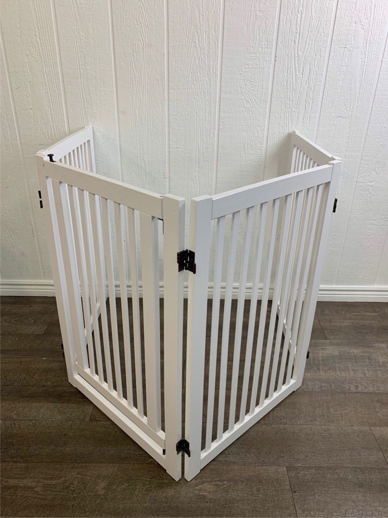 Wooden Four Panel Gate With Swing Door