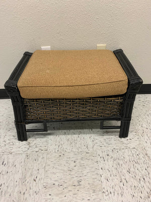 Pier One Wicker Chair and Ottoman