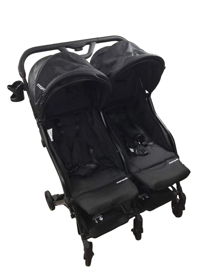 Mompush Lithe Double Stroller, Black, 2022 — GoodBuy Gear