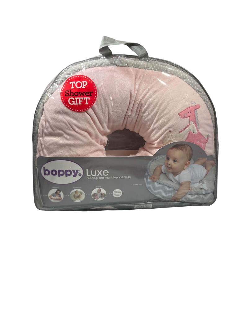 Boppy Luxe Feeding and Infant Support Pillow, Giraffe Snuggle Pink ...