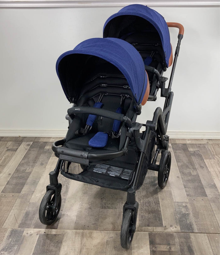Contours Curve Double Stroller, 2018, Indigo Blue