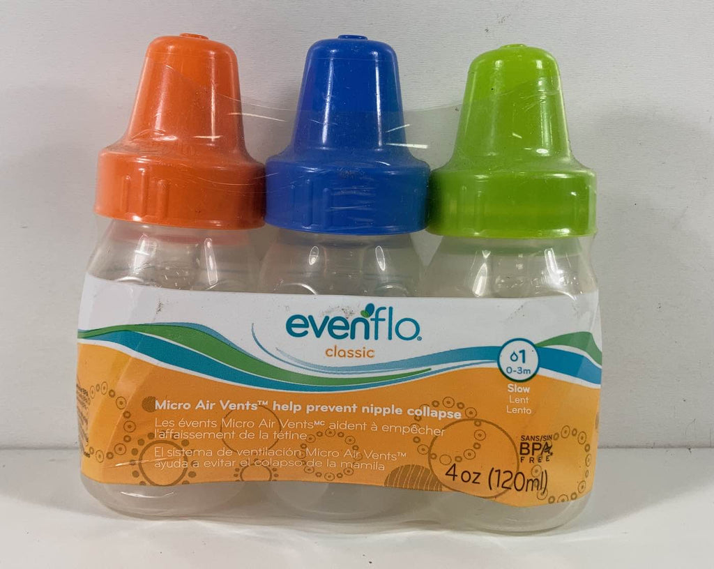Evenflo 3-Pack Classic Baby Bottles, 4oz