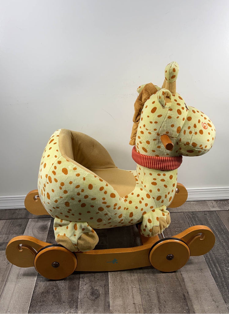 Labebe 2-in-1 Giraffe Rocking Horse With Wheels