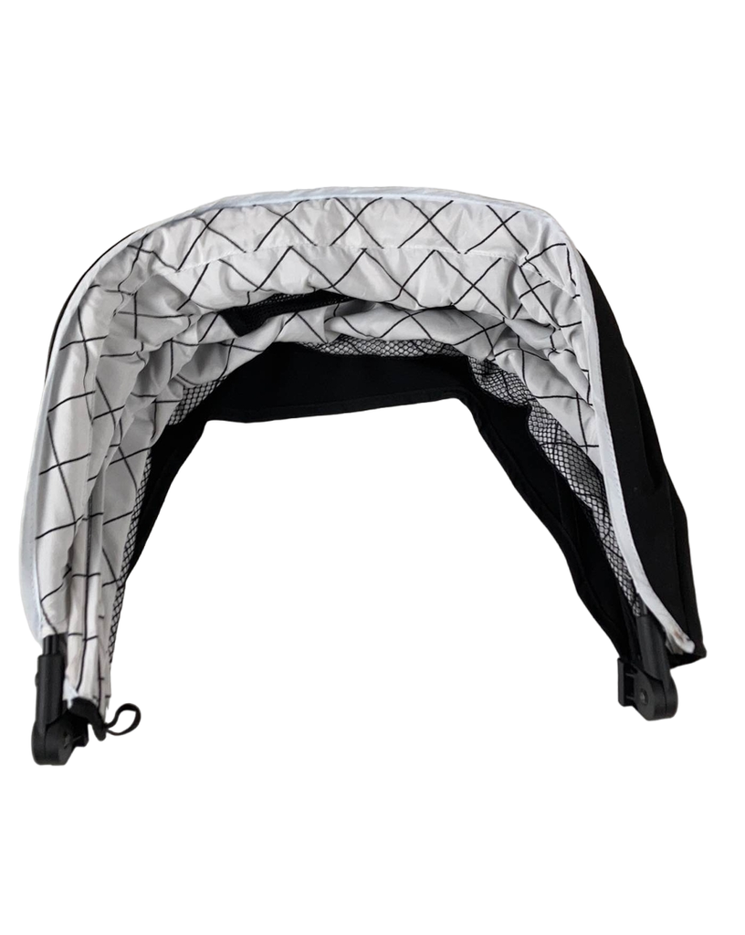 Mockingbird Extendable Canopy with Sunshade, Black, Windowpane
