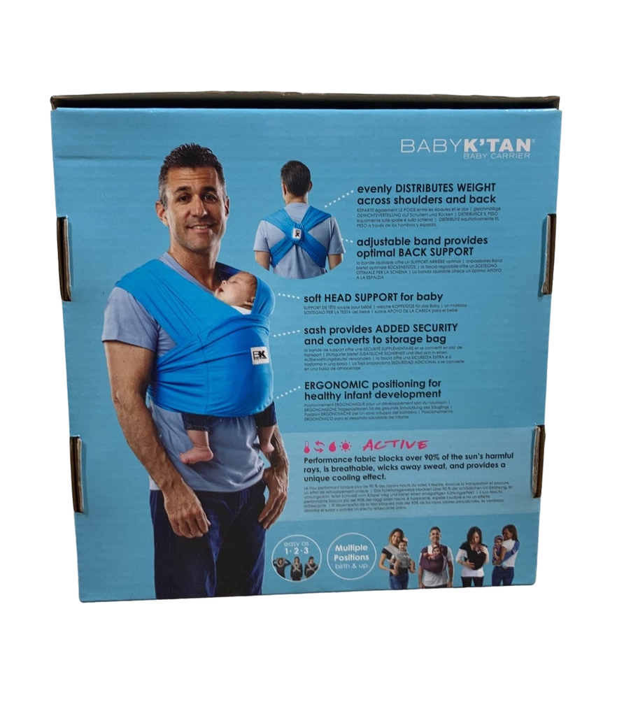 Baby K'tan Active Baby Carrier, Small, Black and Grey