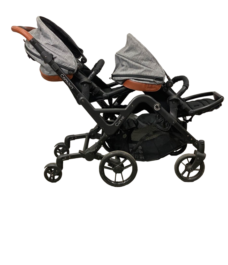 Contours Curve Double Stroller, 2020, Graphite