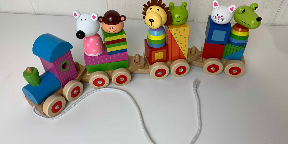 Orange Tree Wooden Animal Puzzle Train — GoodBuy Gear