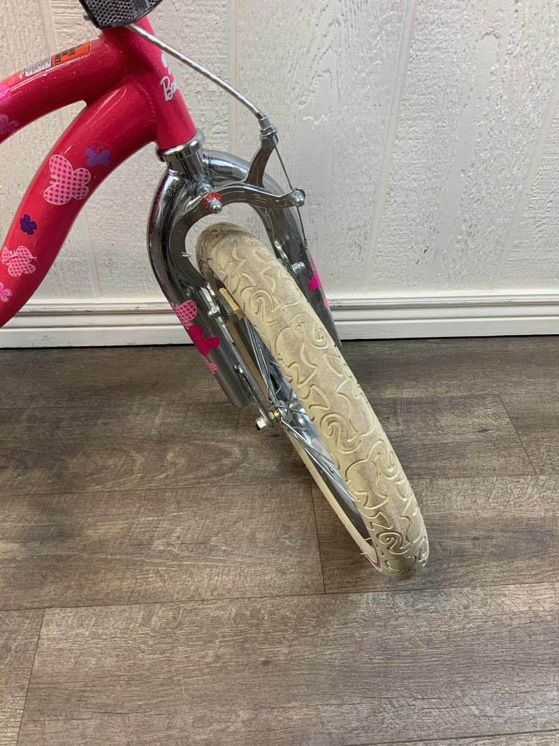 Mattel Barbie 16” Girls Bike With Training Wheels