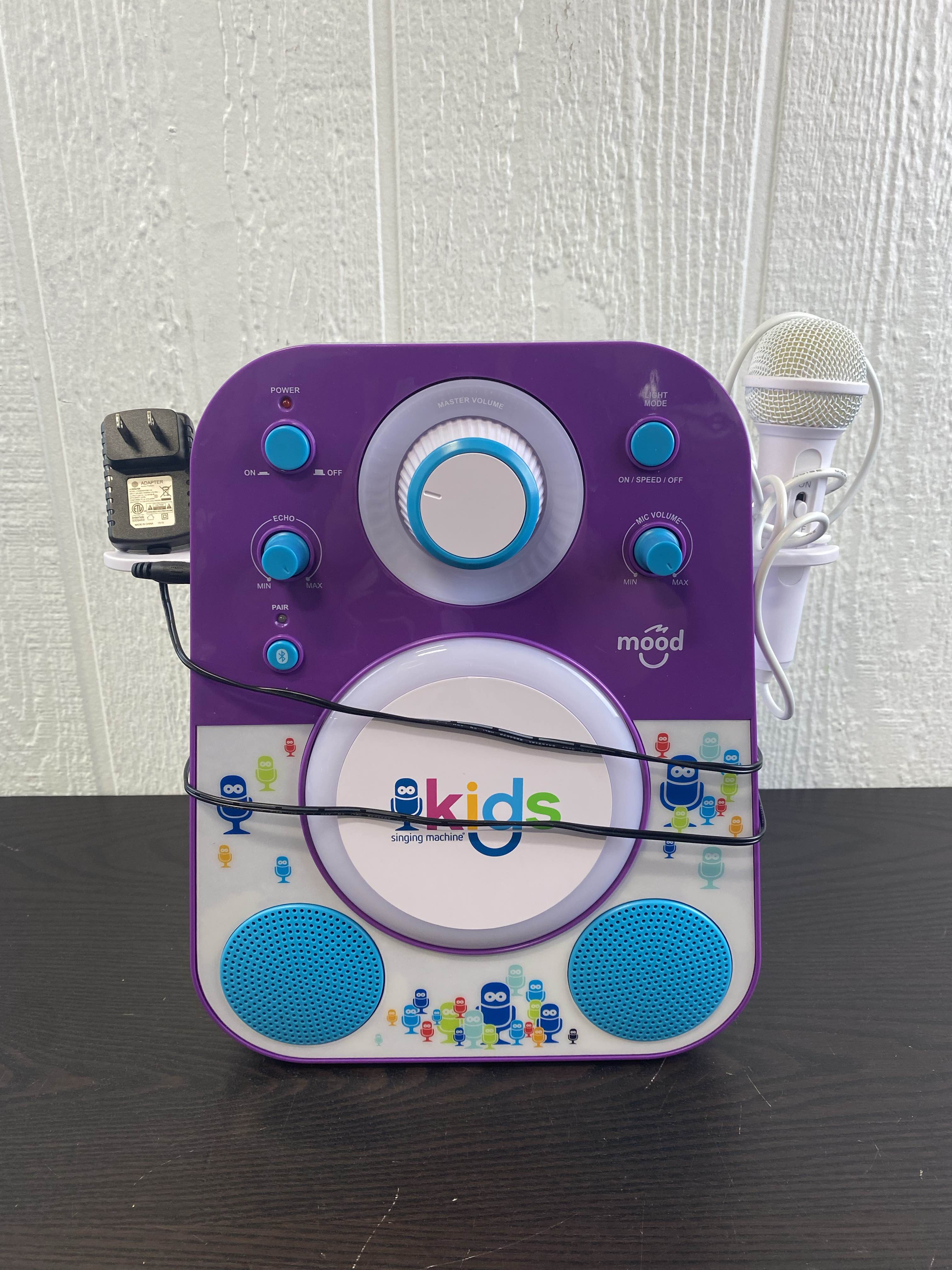 The Singing Machine Kids Mood LED Glowing Bluetooth Sing Along Speaker
