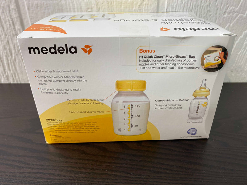 Medela Breast Milk Collection and Storage Bottles with Solid Lids, 6pk