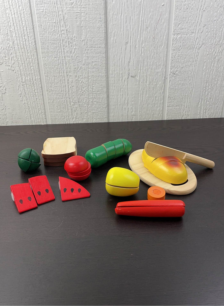 Melissa & Doug Cutting Food- Wooden Play Food