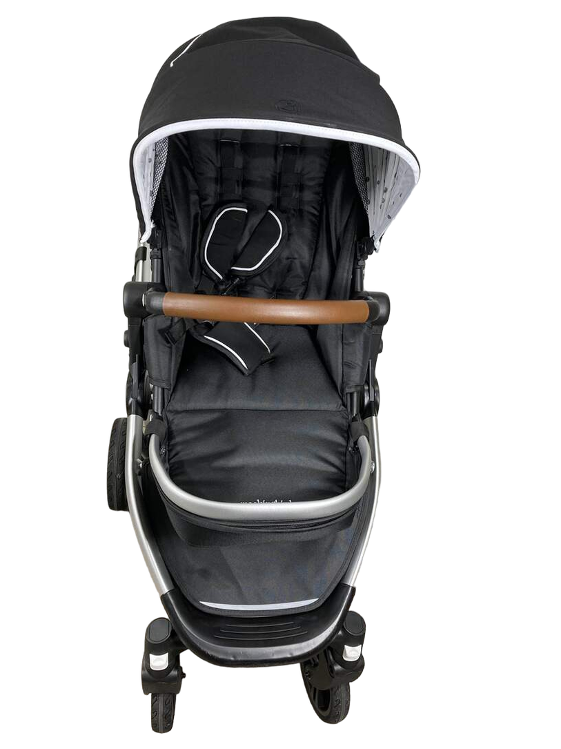 Mockingbird Single Stroller, 2022, Black, Watercolor Drops, Silver Wit ...