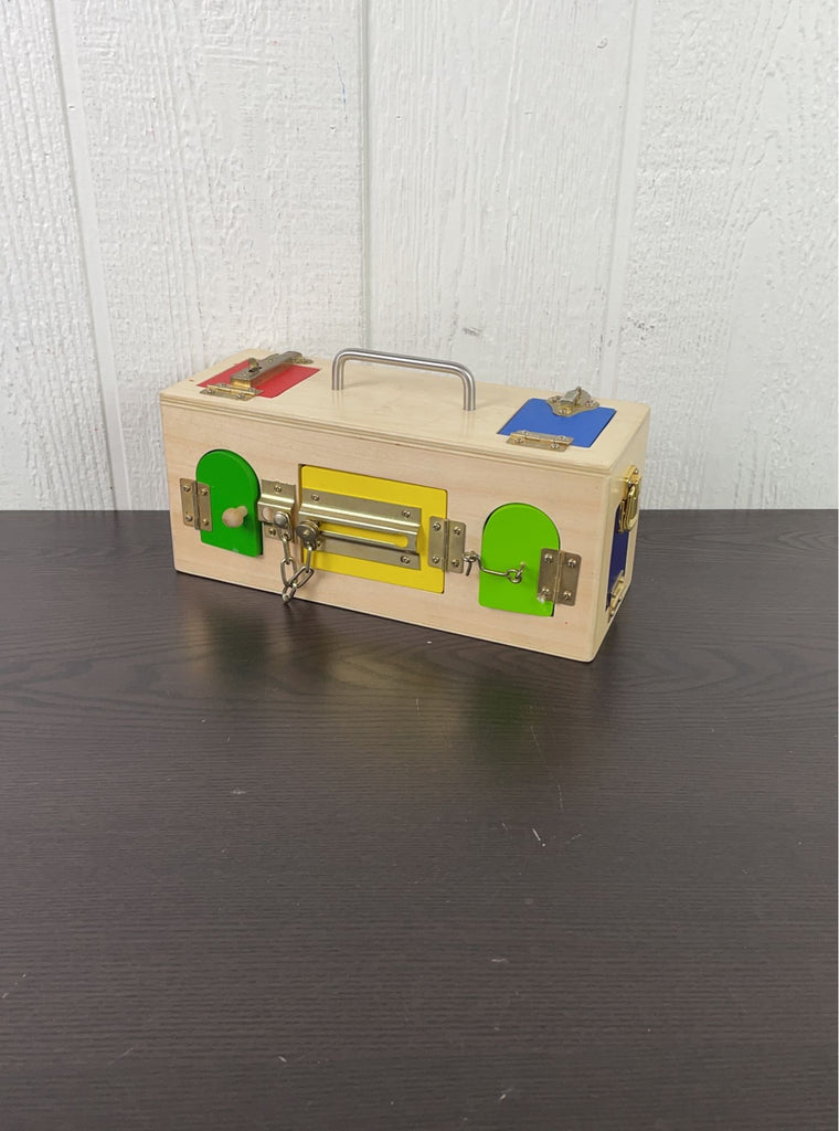 Wooden Montessori Lock Box