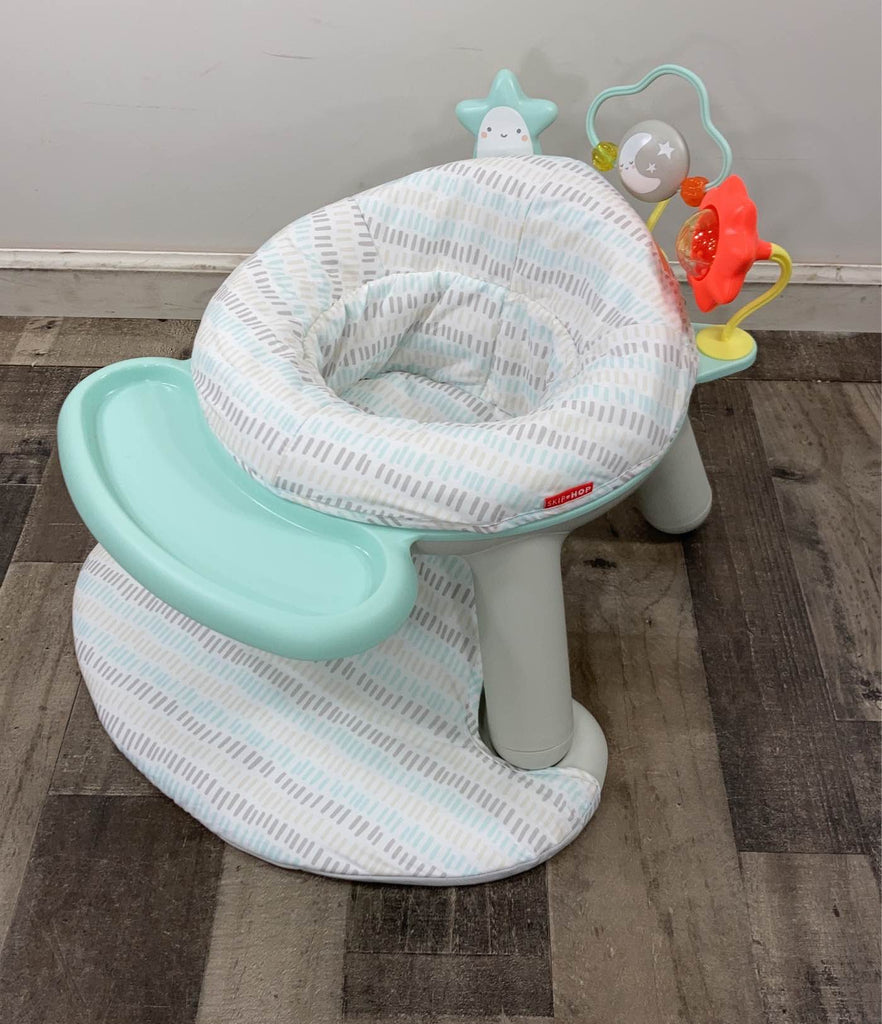 Skip Hop 2-in-1 Sit-up Activity Baby Chair, Silver Cloud Lining