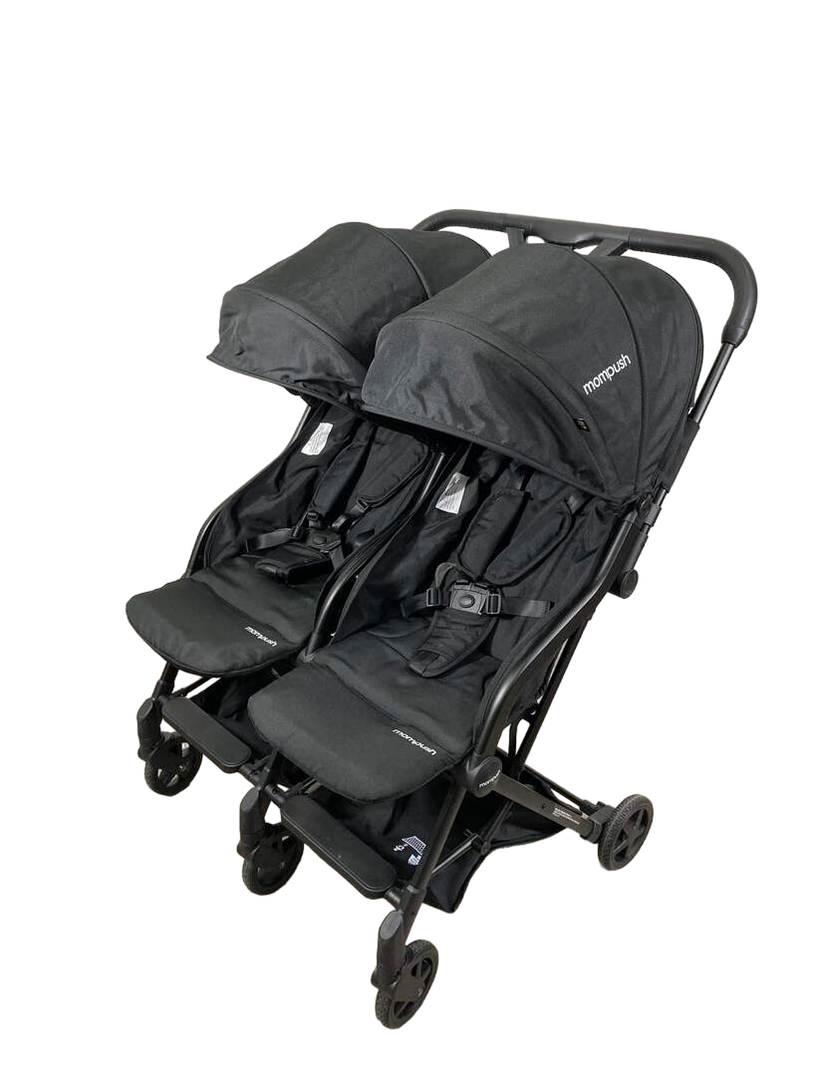 Mompush Lithe Double Stroller, 2023, Black — GoodBuy Gear