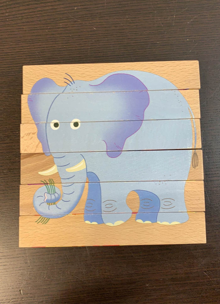 Quercetti Wooden Puzzle Blocks, Jungle