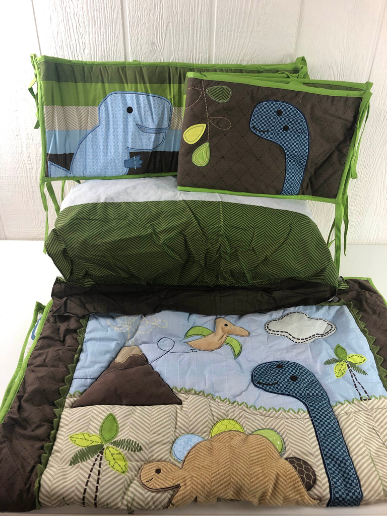 Jill McDonanld Adorable Dino 4 Piece Crib Set