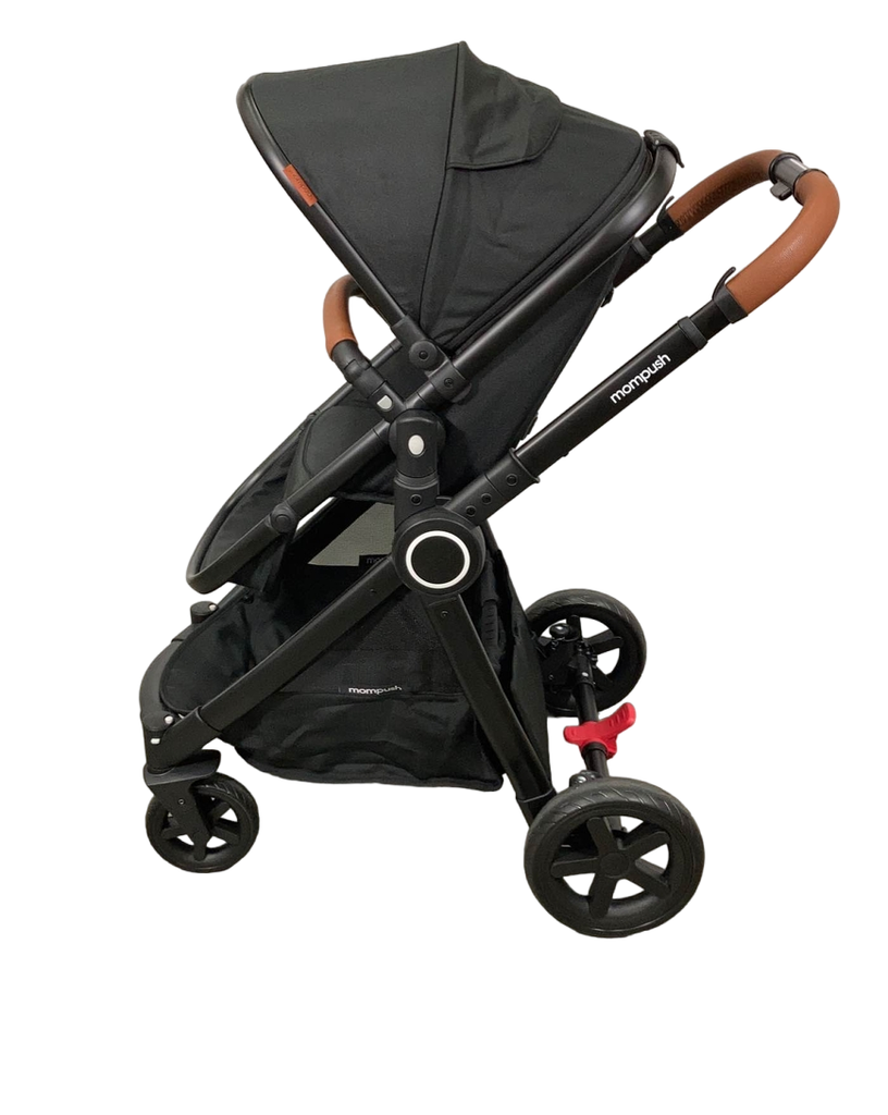 Mompush Ultimate 2 Baby Stroller, 2022, Black with Black Frame