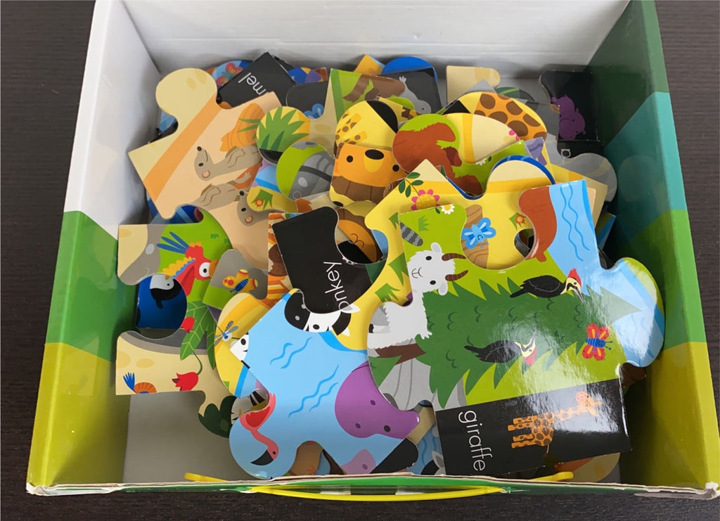 Animal Puzzle and Sticker Book
