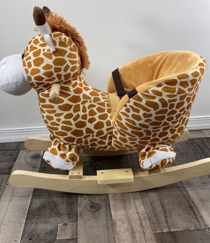 Kinsuite Ride-On Rocking Wooden Horse Style, Giraffe