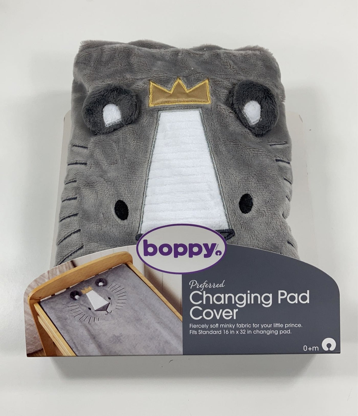 Boppy Preferred Changing Pad Cover, Gray Royal Lion — GoodBuy Gear