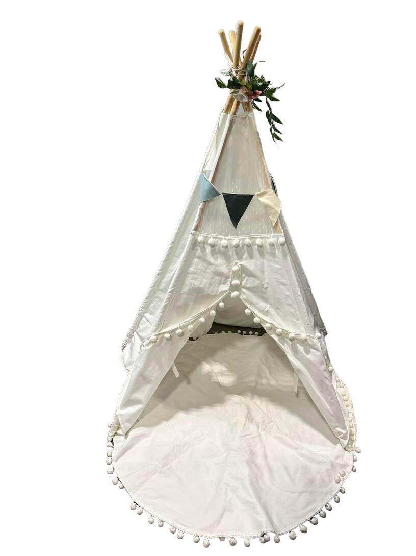 Teepee with Handmade Felt Flower Teepee Topper — GoodBuy Gear