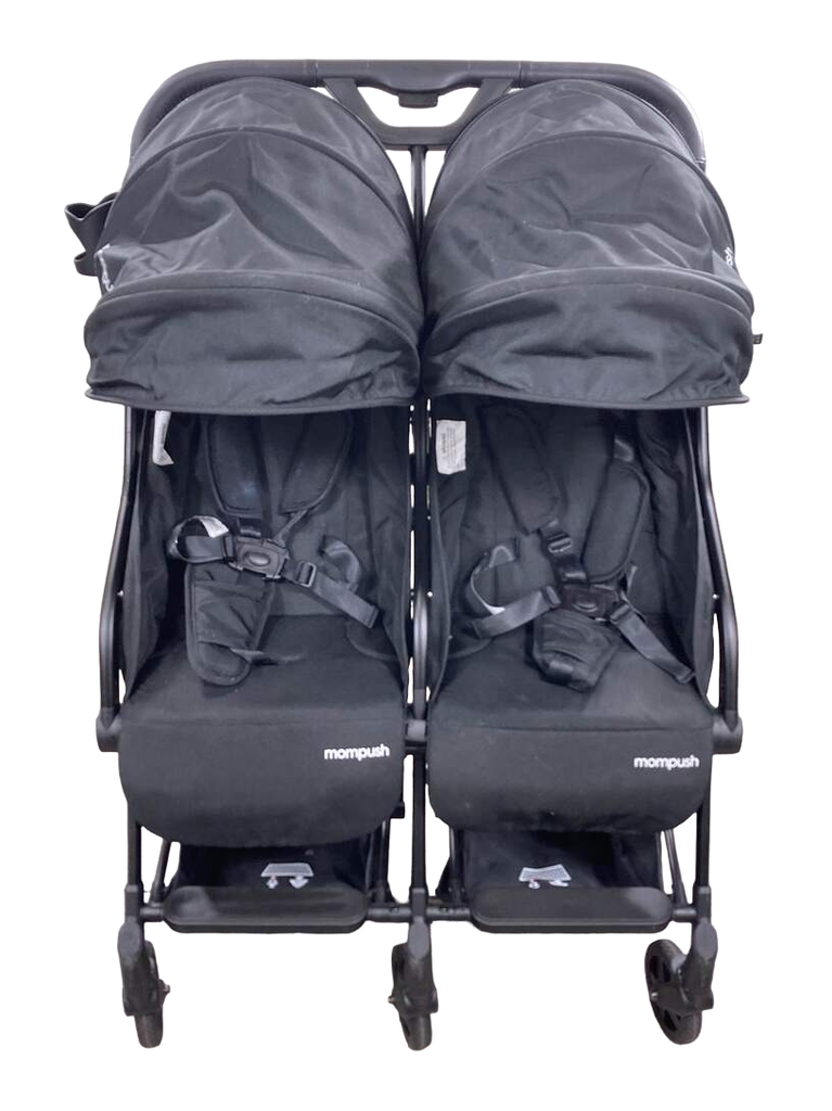 Mompush Lithe Double Stroller, Black, 2022