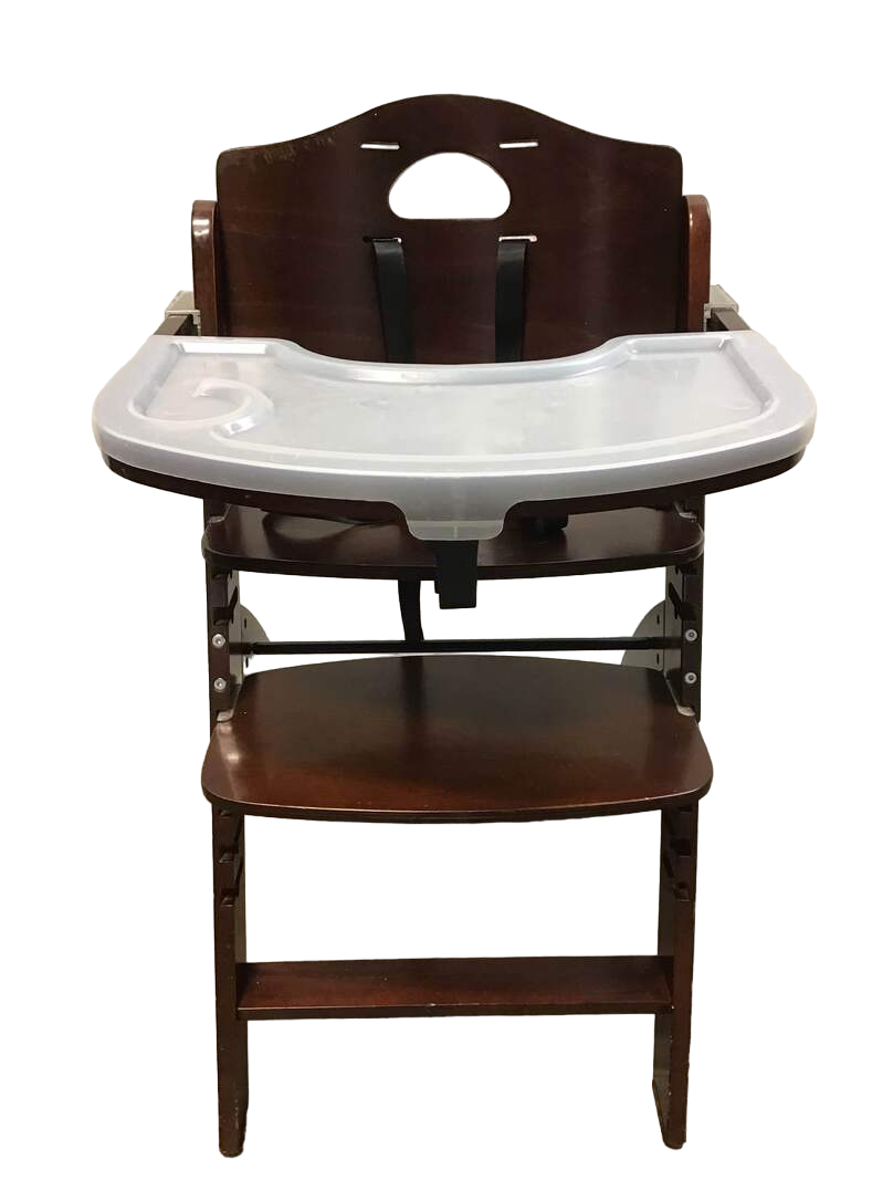 Abiie Beyond Junior Y Wooden High Chair, Mahogany/White — GoodBuy Gear