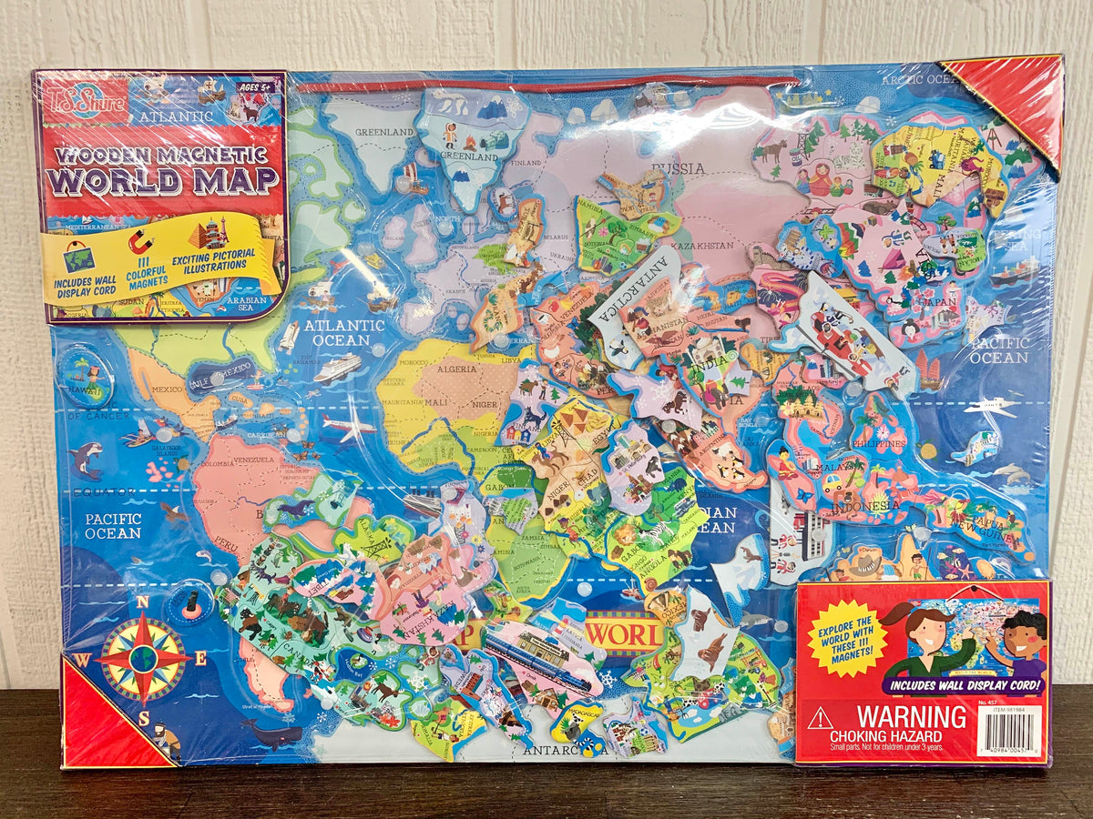 T.S. Shure Wooden Magnetic World Map — GoodBuy Gear