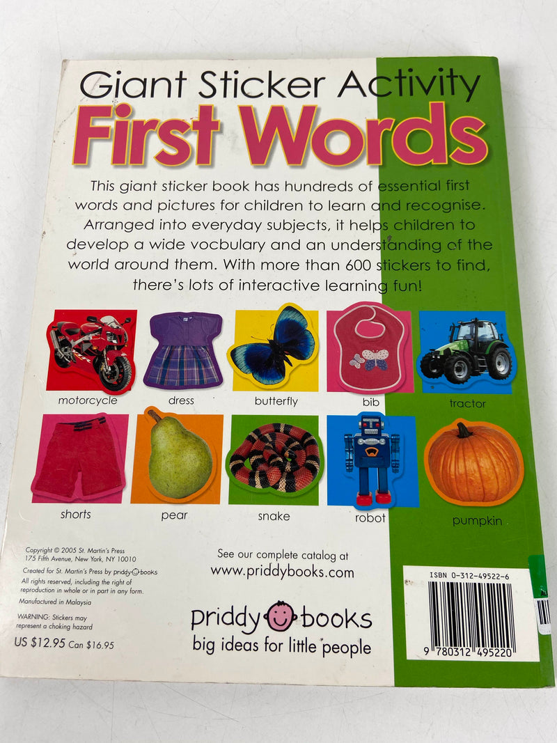 Roger Priddy Giant Sticker Activity First Words